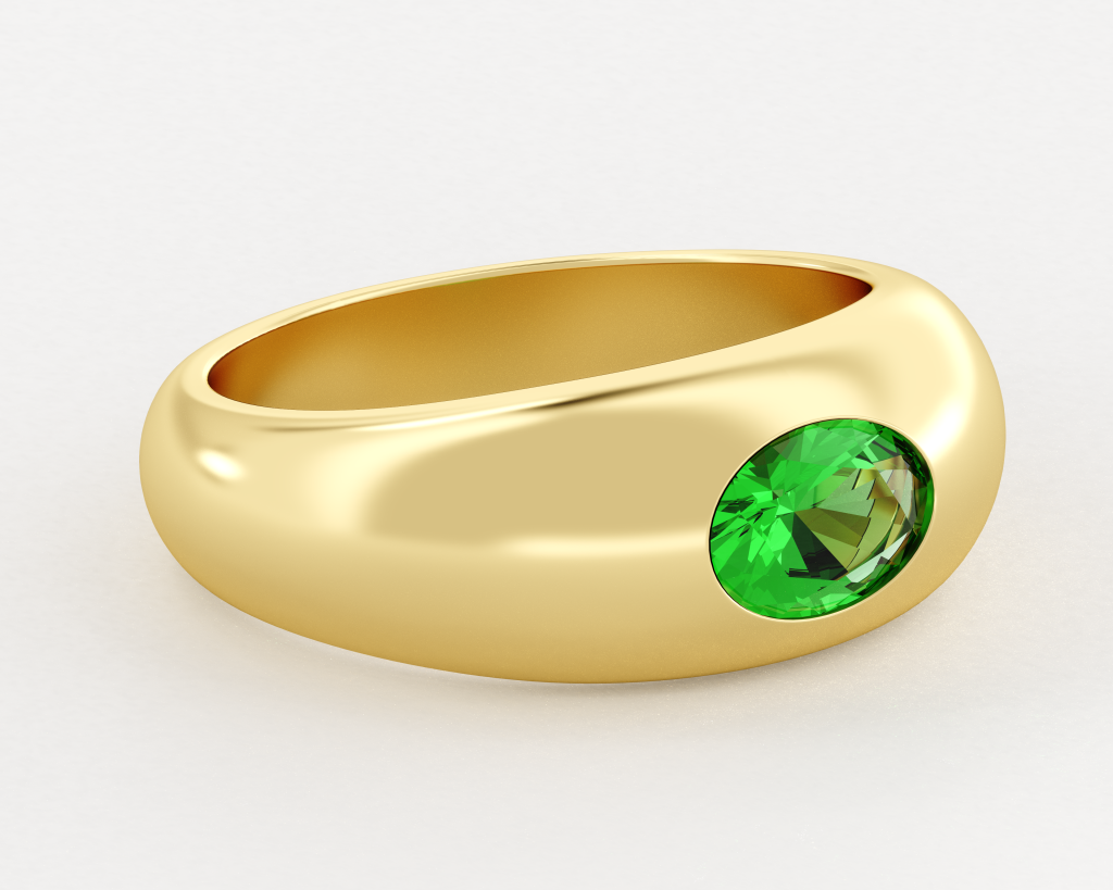 MODERN WIDE SOLITAIRE DOME RING - Jewellery Partners