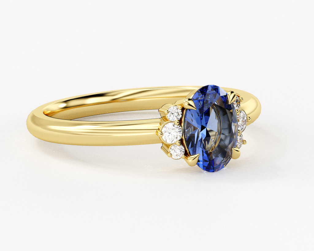 MODERN SOLITAIRE SYMMETRICAL RING - Jewellery Partners